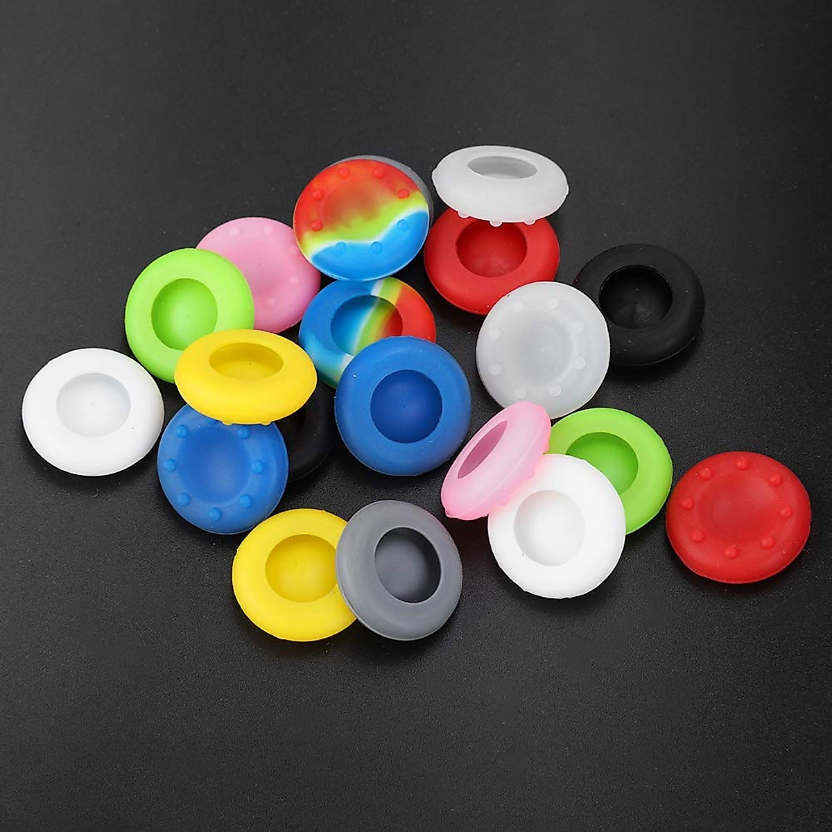 Socobeta Thumb Grip, Key Controller Cover 20pcs Joystick Case Replacement Anti-Slip Thumb Stick Controller Accessories Compatible with PS2 PS3