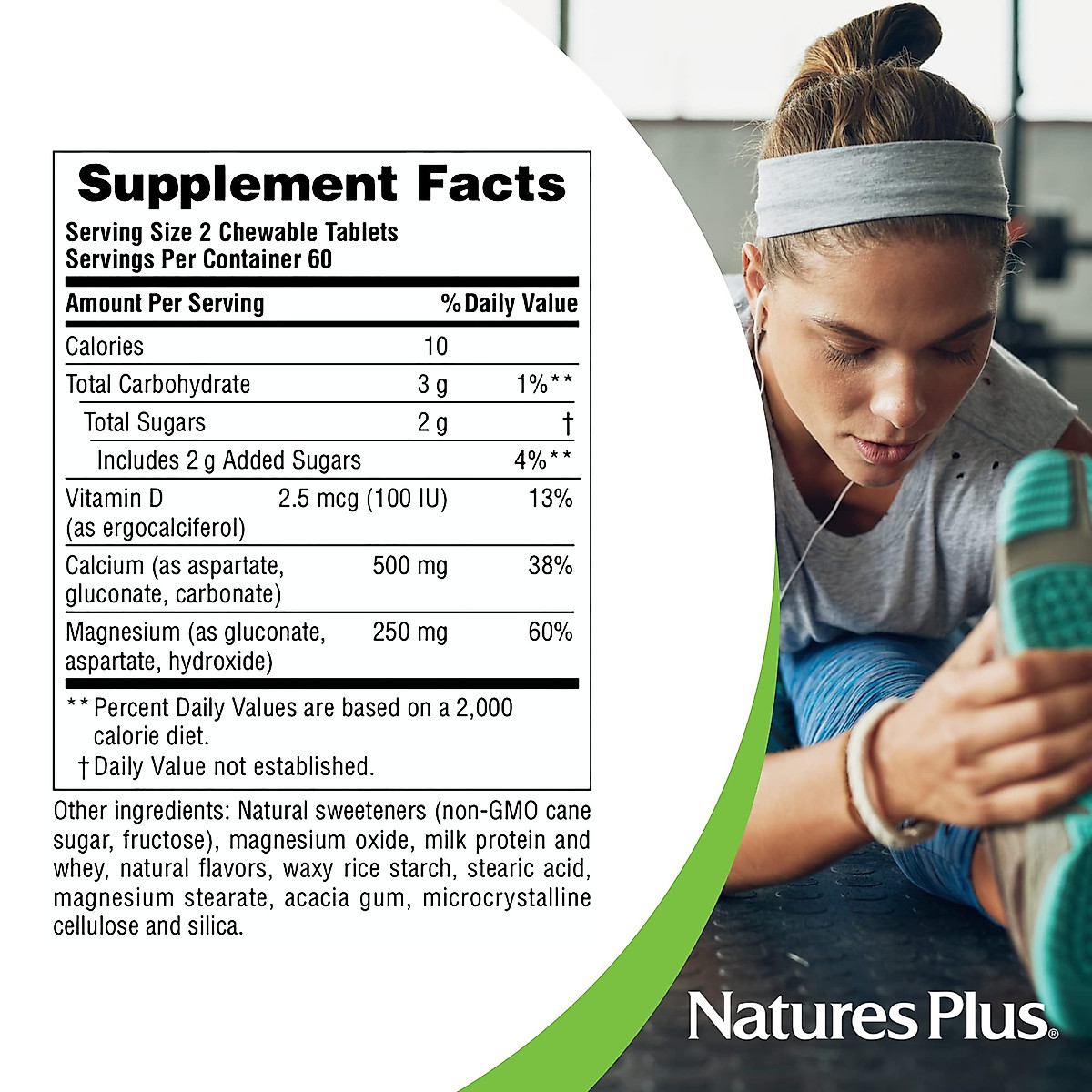 Nature's Plus Nutri-Cal Hearts Chewable Calcium Magnesium and Vitamin D - 120 Chewable Tablets