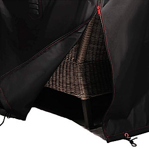 Patio Sofa Cover, Durable Water Resistant Outdoor Indoor Furniture Cover with Upgrade Air Vent Black 93x40x35in