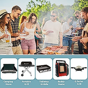 SHINESTAR 5FT Propane Hose and Adapter, Fit for Coleman Roadtrip Grill, Buddy Heater, Weber Q and More, Converts 1LB Appliances to 5-100lb Tank