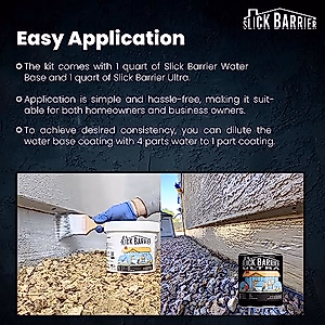 Slick Barrier Home Kit - Ultimate Pest Control Solution for Crawling Insects, Rodents & Squirrels - Water-Based & Solvent-Based Coatings - Durable & Long-Lasting - Easy Application - Ample Coverage