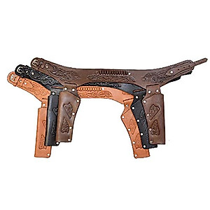 Kids- Hand Tooled Leather Double Holster