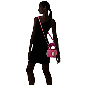 Karl Lagerfeld Paris Simone Fur Camera Crossbody, Magenta