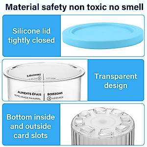 24 oz. Replacement 4 pack Creami Pints for Ninja NC500 NC501 Series Creamy Icecream Containers Cups lids Compatible with NC501 NC500 Ice Cream Maker