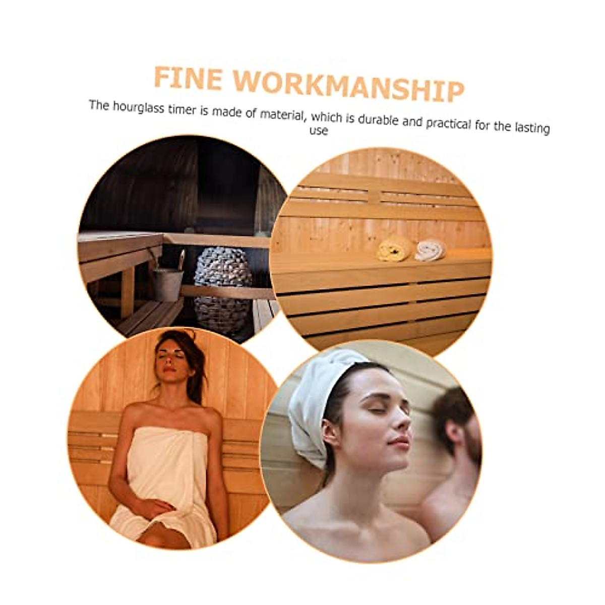 HEMOTON 1pc Sauna Timer Sauna Room Timer Wooden Hourglass Timer Clocks Sauna Room Hourglass 10 Minutes Snad Timer Sauna Room Clock Sand Timer Hourglass Steam Decorate to Rotate