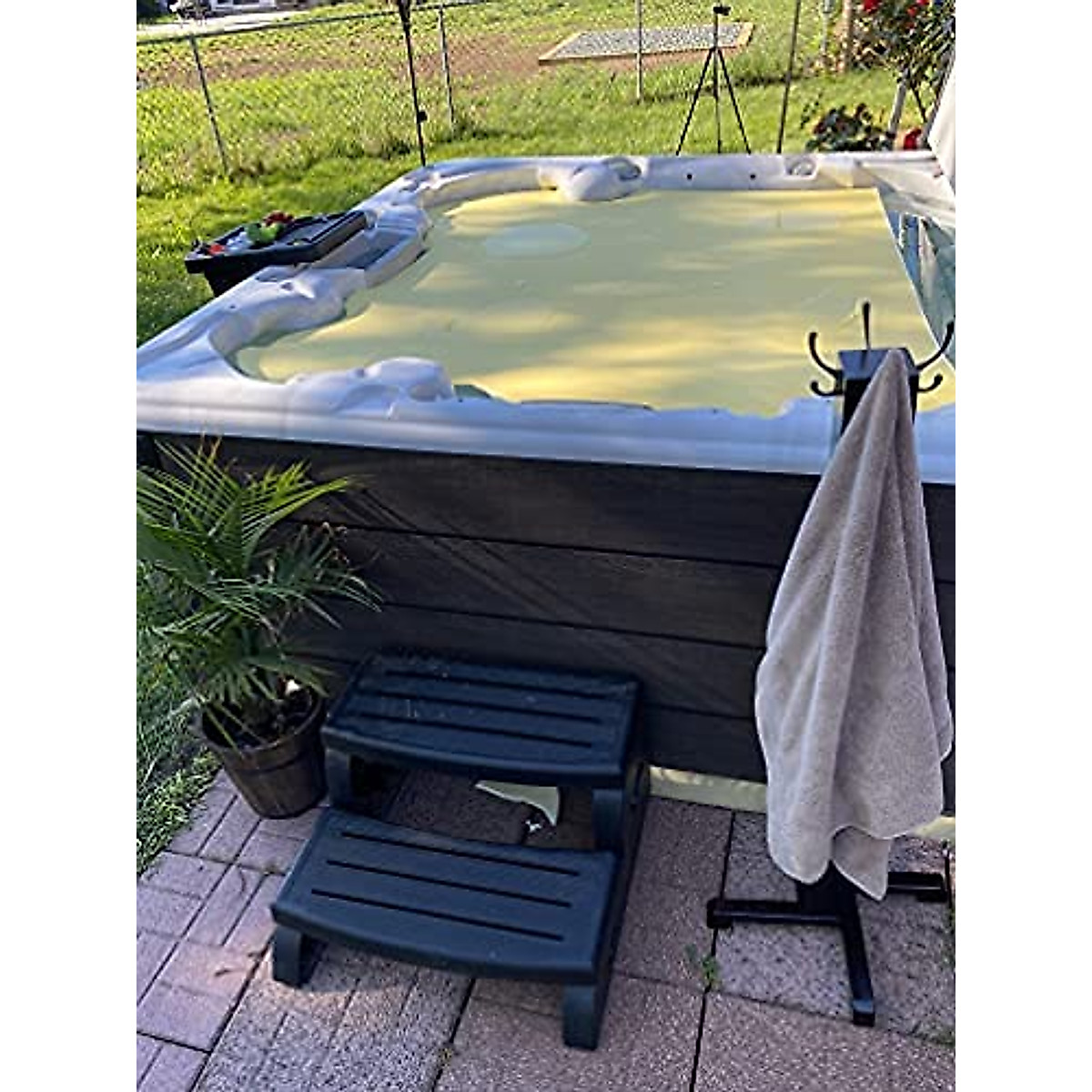 Protect Your Cover and Save on Energy Bills with Outdoor Innovations Hot Tub Thermal Cover - Durable, Insulating Spa Blanket with Closed Cell Foam and Chemical Protection (7'x6'x3/8",)
