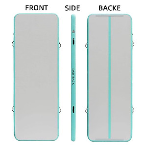 DAIRTRACK Air Tumbling Mat,Tumble Track 10ft/13ft/16ft/20ft Inflatable Gymnastics Air Mat for Gymnastics Training/Home Use/Gym/Cheerleading/Yoga/Water