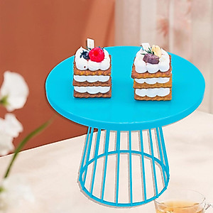 WeiteShow Party Cake Stand for Dessert Table- Cake Holder- Round Cake Stand or Cup Cake Stand,blue-10”