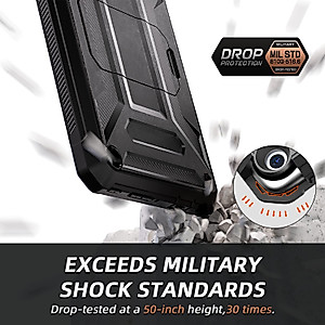 Fire HD 8 & HD 8 Plus Tablet Case (Only 12th Gen,2024/2022) - DJ&RPPQ [Light-Duty] Full Body Rugged Cover with Built-in Screen Protector for Kindle Fire HD 8 Kids Tablet & Kids Pro Tablet - Black