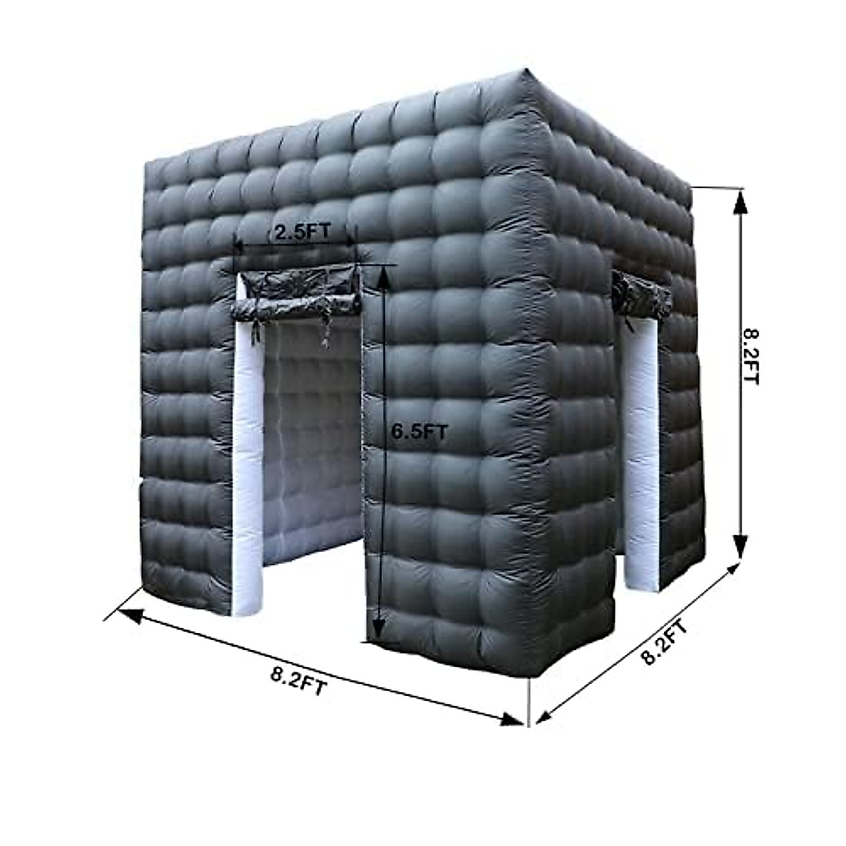 Xmaybang Inflatable Photo Booth Enclosure 2 Doors,Inflatable Tent (8.2 X 8.2 Ft) with Led Lights,Use in Advertising, Bars, Events, Trade Shows, Photo Booth Companies