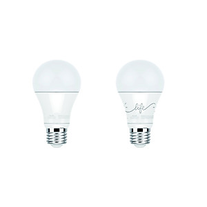 C by GE A19 C-Life Smart LED Light Bulb by GE Lighting, 2-Pack, Works with Alexa