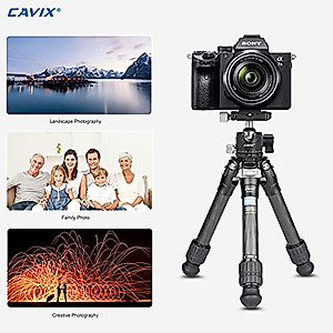 Low Profile Ball Head, CAVIX H-29S Camera Tripod Head Metal Ball Head with Arca Swiss Quick Release Plate Bubble Level Load Capacity 22 Lbs/10kg…