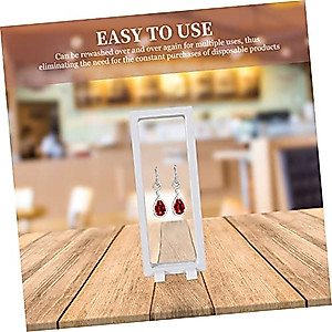 CRILSTYLEO 50pcs Display Stand Base Necklace Organizer Stand Rock Display Case Acrylic Display Risers Bracelet Storage Box Bases Specimen Display Case Challenge Coin Display Plastic Bases 3D