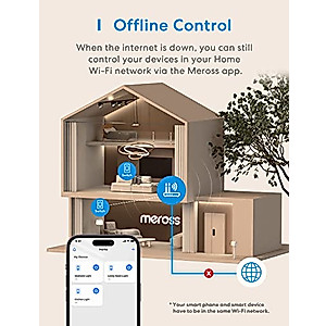 meross Smart Light Switch Compatible with Alexa, Google Assistant and SmartThings, Needs Neutral Wire, Single Pole WiFi Wall Switch, Remote Control, Schedules, No Hub Needed, 2.4G Only, 4 Pack