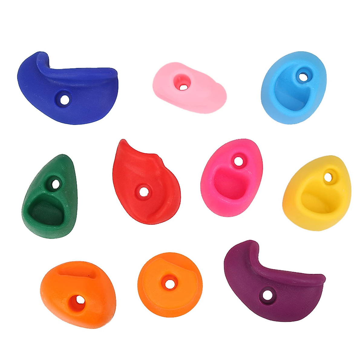 Tiiyee 10pcs Climbing Holds Multi Colored Kids Adults Large Rock Climbing Holds Climbing Rocks for Outdoor Indoor Play Set Home Playground DIY Climbing Wall Grip Kits (Medium)
