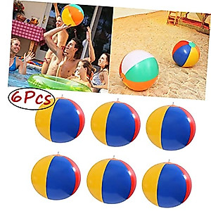 Alasum 6 Pcs Beach Toys Beach Toys for Toddlers Mini Inflatable Pool Inflatable Beach Balls Beach Balls for Party Balls for Swimming Pool Water Toy Ball with The Ball Pool Ball 38c