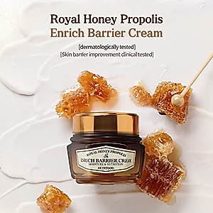 SKINFOOD Royal Honey Propolis Enrich Barrier Cream - 50% Black Bee Propolis & Royal Jelly Extract Face Cream - Propolis Serum for Skin - Royal Essence Facial Cream - 2.13 Fl. Oz (63 mL)