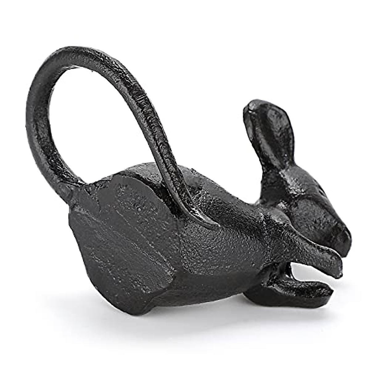OwnMy 2 Cast Iron Cute Mouse Figurine Sculpture Black Mice Statues Carved Desktop Ornaments Figurines, Decorative Creative Animal Figurine Indoor Outdoor Statues for Garden Patio Yard Home Decoration