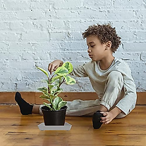 Yardwe 4pcs Flower Garden Flowerpot in Home Plastic Trays Drip Simple White/Pallets Red Plants Tray Holder Potted Accessories Indoors Practical Special Planters for Thick Bonsai Use