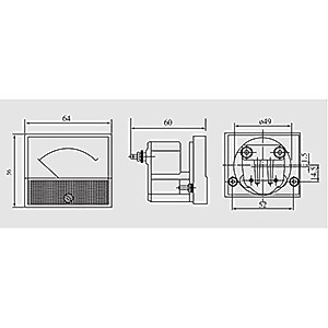 uxcell AC 0-300V Analog Panel Voltage Gauge Volt Meter 85C1 2.5% Error Margin