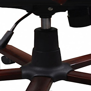 WEHUOSIF Black Office Massage Chair Real Leather Height Adjustable,Boss Chair,Swivel Chairs,Execuive Desk Chair,Swivel Arm Chair,Computer Chair,for Living Rooms,Bedrooms,Meeting Rooms,Offices,