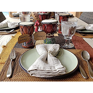 Novelty Decorative Djembe 6" high x4" top (Abstract, 6 Inch)