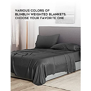 BB BLINBLIN Bamboo Soft and Breathable Duvet Cover for Weighted Blankets (60''x80'') - Black Print