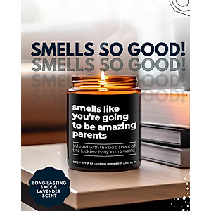 Amazing Parents Candle, Unique Gifts for New Parents for Mother's Day & Father's Day, New Parents Gifts for Couples, Gender Reveal Gifts for Parents to Be, Mom and Dad Gifts for New Parents