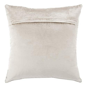 Safavieh Edmee Metallic Throw Pillow, 22"x22", Beige/Gold