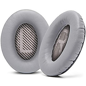 WC Earpads and SweatZ Protective Ear Covers Compatible with Bose QC35 & QC35ii(QuietComfort 35) | Silver & White