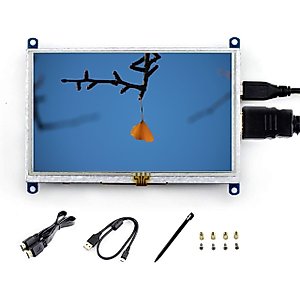 5inch HDMI LCD (B) for Raspberry Pi 800x480 Resolution Resistive TFT Touch Screen Display HDMI Interface for Raspberry Pi 3/2/1 Model B B+ A+ Zero, BB Black, PC Various Systems Windows 10/8.1/8/7