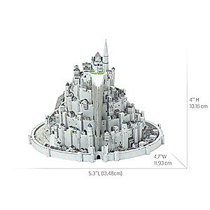 Fascinations Metal Earth Premium Series Lord of The Rings Minas Tirith 3D Metal Model Kit Bundle with Tweezers