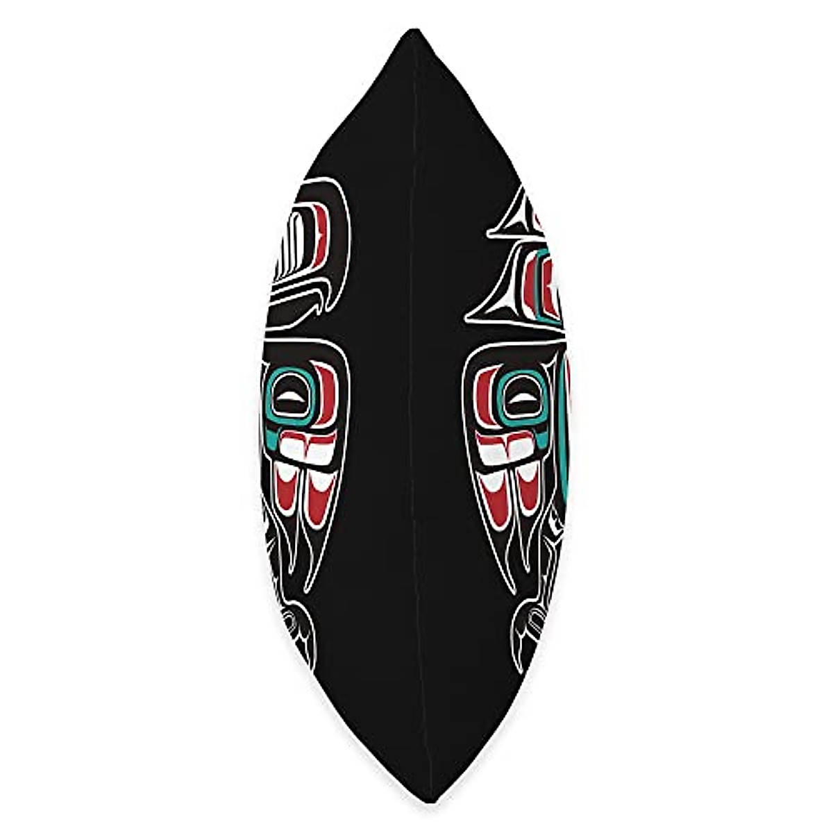 Native Art Northwest Pacific Haida Tlingit Native Raven Totem Throw Pillow, 18x18, Multicolor