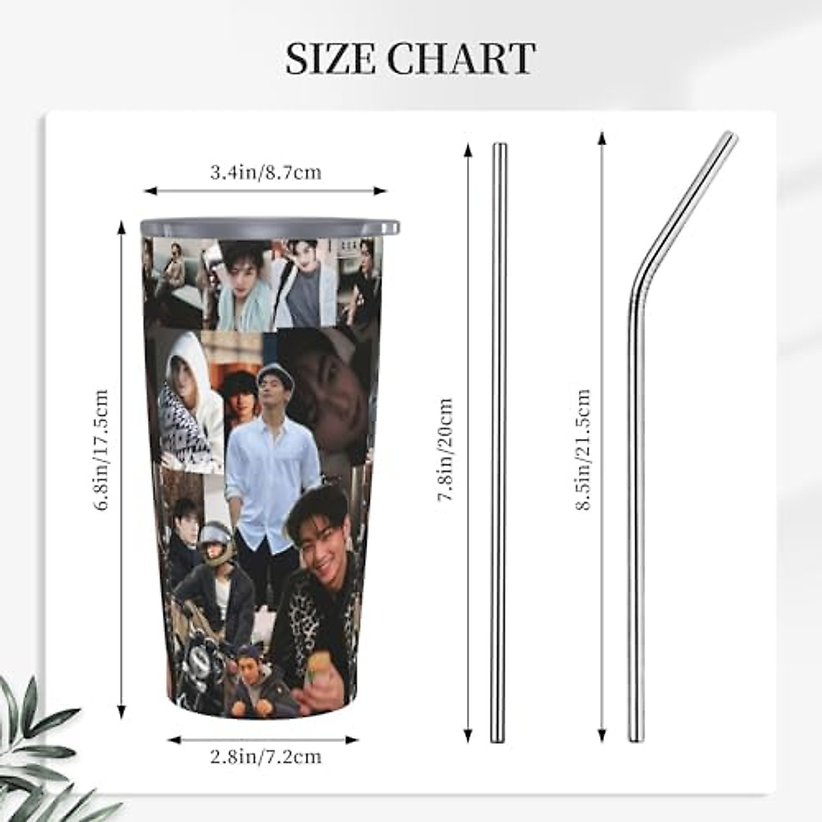 OAEWRE Cha Musics Eun Actors Woo Stainless Steel Mug Insulated Tumbler Coffee Mugs with Lids and Straw Double Wall Vacuum Cup 20oz