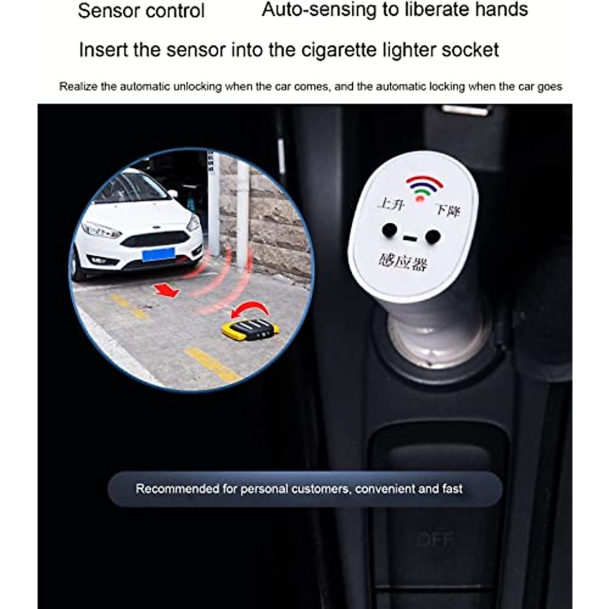 KOAIUS Parking Post, Parking Barrier, for Parking Lot Folding Column Parking Guardrail Parking Space Remote Control Thickened Anti-Collision Ground Lock Parking Space Lock Parking