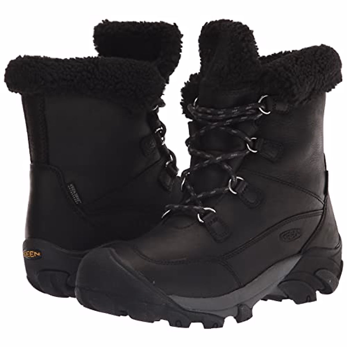 KEEN Women's Betty Boot Short Waterproof Insulated Ankle, Black/Black, 9