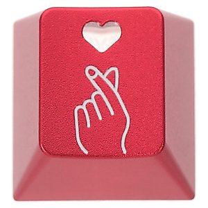 SOLUSTRE Mechanical Keyboard Key Metal keycap Decked keybaord red Heart keycap Decorative keycap mechanicalkeyboard Keyboard Enthusiasts keycap Aluminum Alloy Game Console Personality