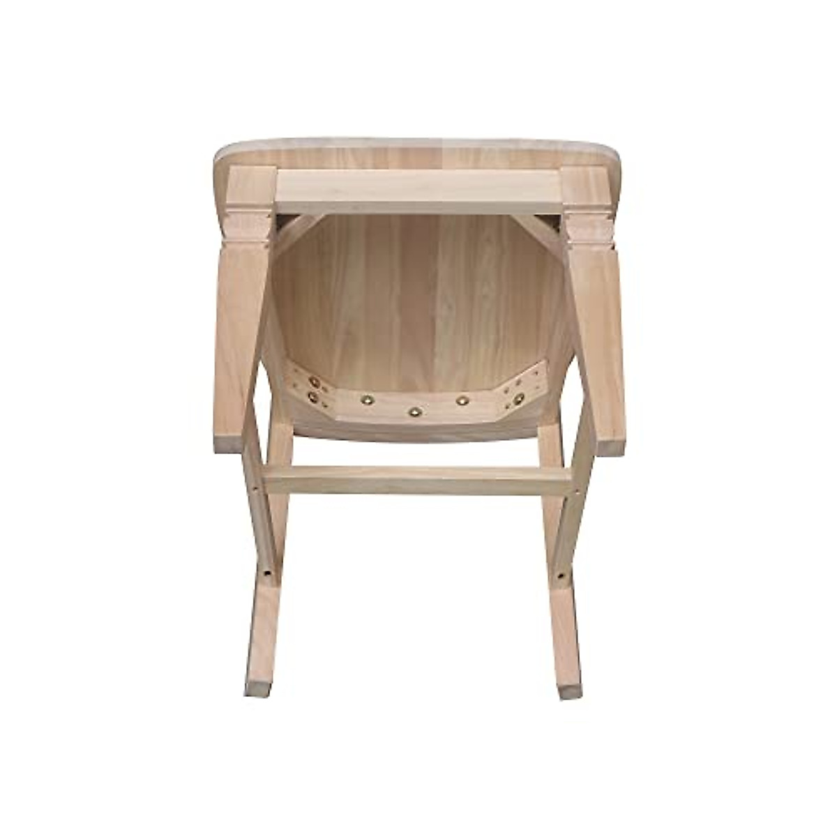 International Concepts Java Chair with Solid Wood Seat, Unfinished