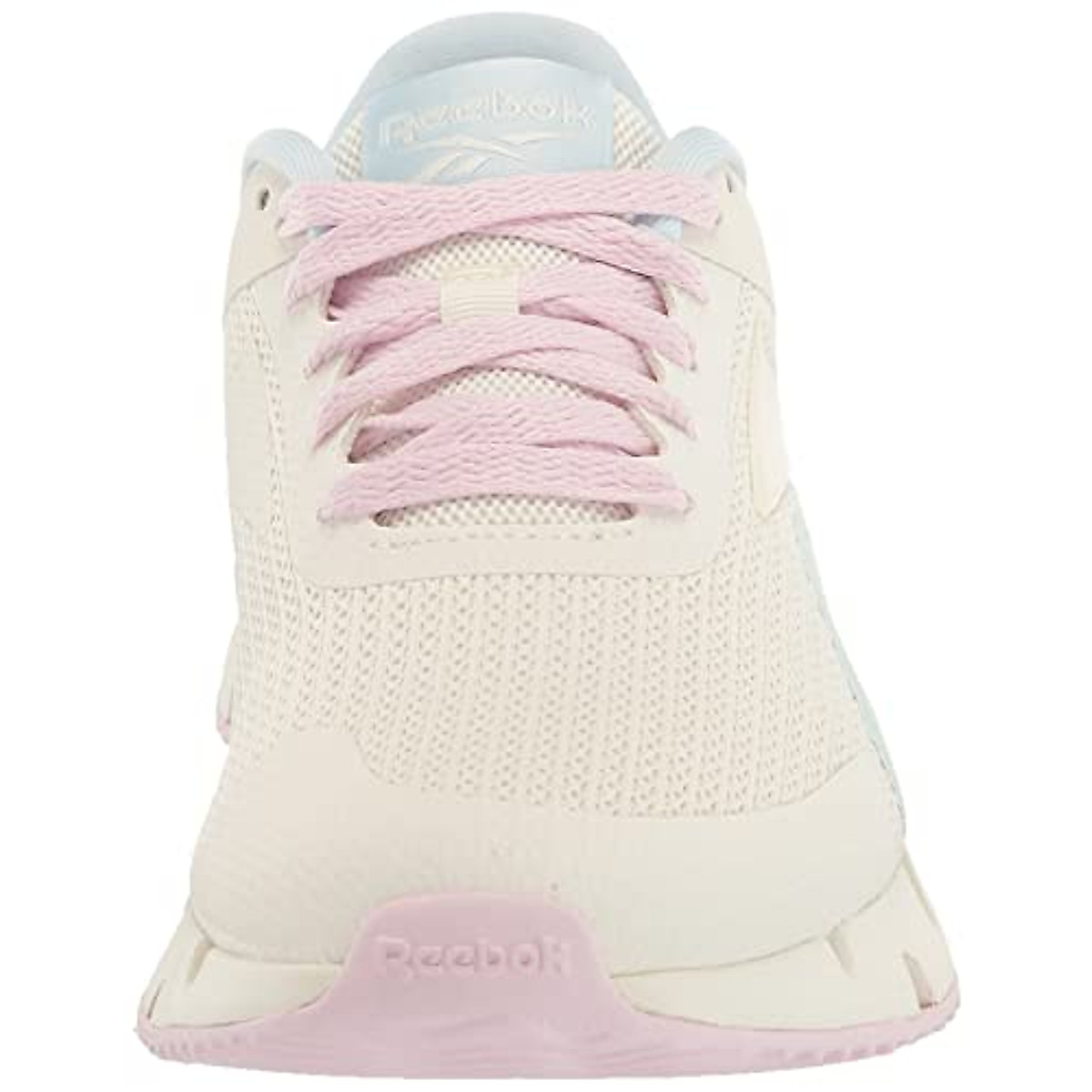 Reebok Girls Zig Dynamica 2.0 Running Shoe, Chalk/Mist/Pixel Pink, 6 Big Kid