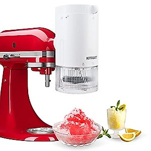 Shave Ice Attachment for KitchenAid Stand Mixers, Ice Shaver Attachment, Snow Cone Attachment/Maker, White (Machine/Mixer Not Included)