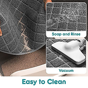 Conlun Cat Litter Mat Litter Trapping Mat, 24" x 17" Premium Durable PVC Grid Mesh with Scatter Control, Non-Slip, Less Waste Cat Litter Box Mat, Soft on Kitty’s Paws, Urine Waterproof
