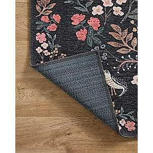 Loloi Rifle Paper Co. x Maison Collection MAO-04 Tuileries Black 18" x 18" Sample Rug