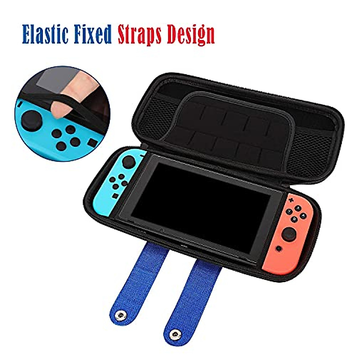 Personalized for Nintendo Switch Lite Case Add Name, Custom Switch Lite Carrying Case for Nintendo Protective Hard Portable Travel Carry Case (Red)