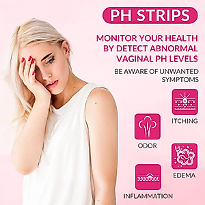 pH Balance Strips for Women, 50 Strips Yeast Infection Test Kit for Women, Vaginal pH Test Strips BV Test at Home Monitoring Feminine Health