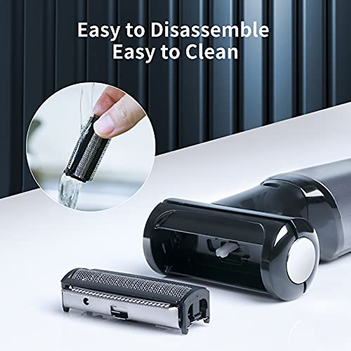 Body Hair Trimmer for Men, KENSEN Upgrade Body Groomer Showerproof Wet Dry Ball Shaver, Portable Battery Operated Groin Area Body Shavers