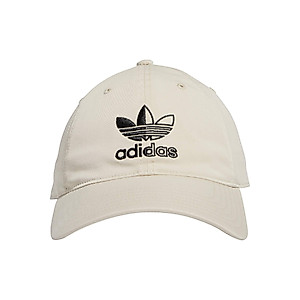 adidas Originals Men's Originals Relaxed Split Trefoil Strapback, White, One Size