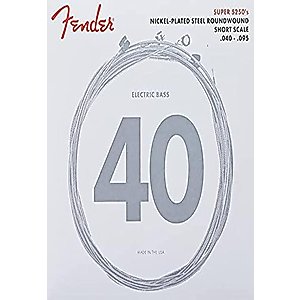 Fender Super 5250 Bass Strings, Nickel-Plated Steel Roundwound, Short Scale, 5250XL .040-.095