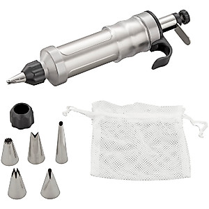 Wilton Dessert Decorator Pro - Easy to Use One Handed Plunger Smoothly Pushes Icing to Decorate Baked Treats or Appetizers Like Deviled Eggs, 10-Piece