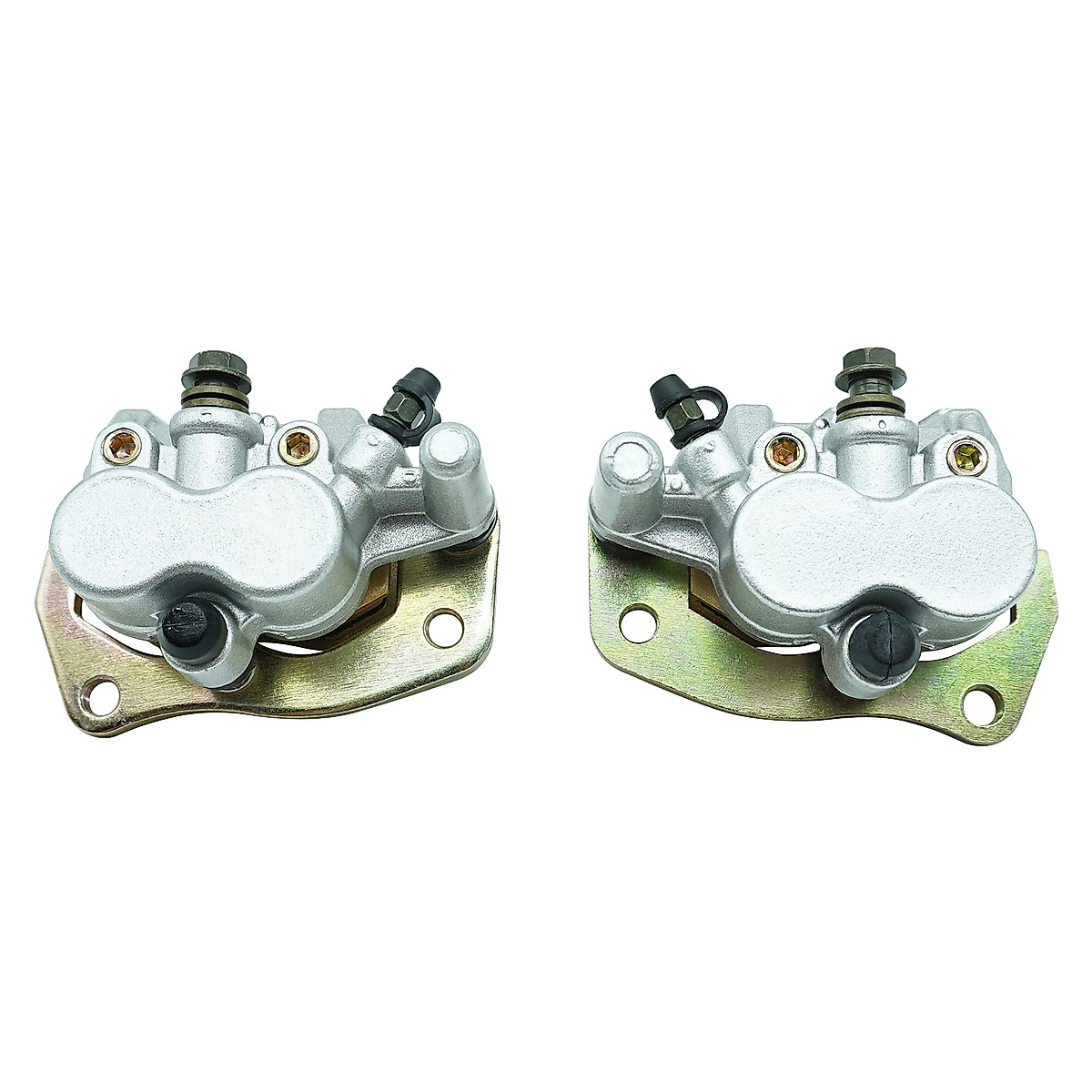 M MATI Front Left Right Brake Calipers & Pads for Yamaha Rhino 450 660 700 YXR450 YXR660 YXR700 5B4-2580T-01-00 5B4-2580U-01-00