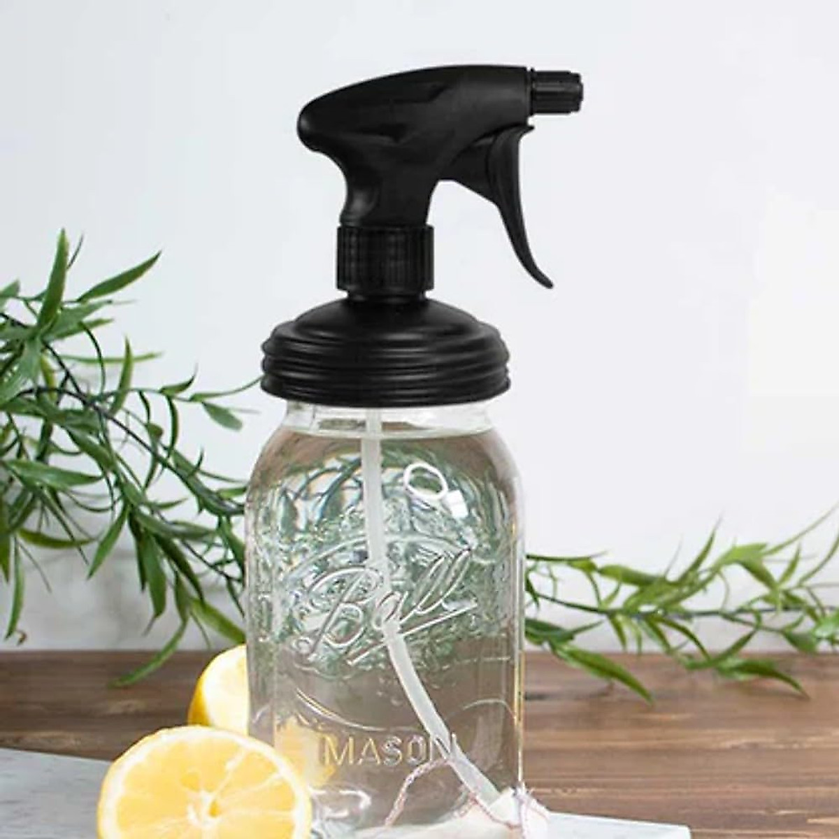 reCAP Mason Jar Spray Lid | Regular Mouth | Black | Made in the USA | Leak-proof | Freezer-proof
